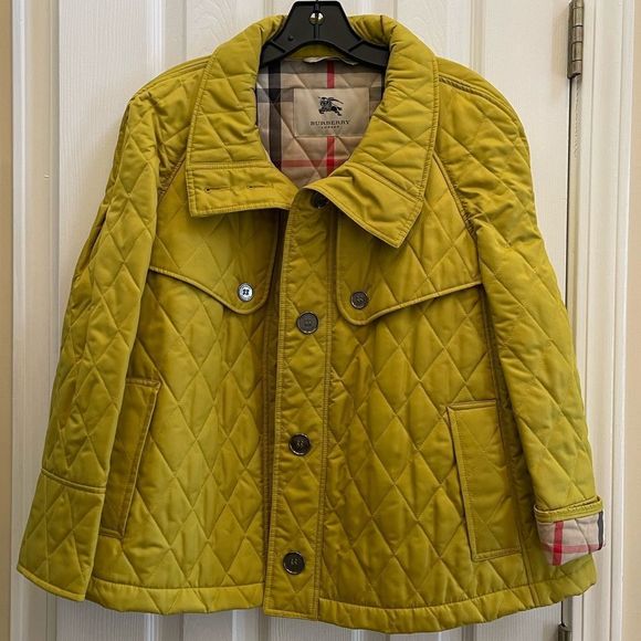 Burberry | Jackets & Coats | Burberry Quilted Coat In Yellow | Poshmark